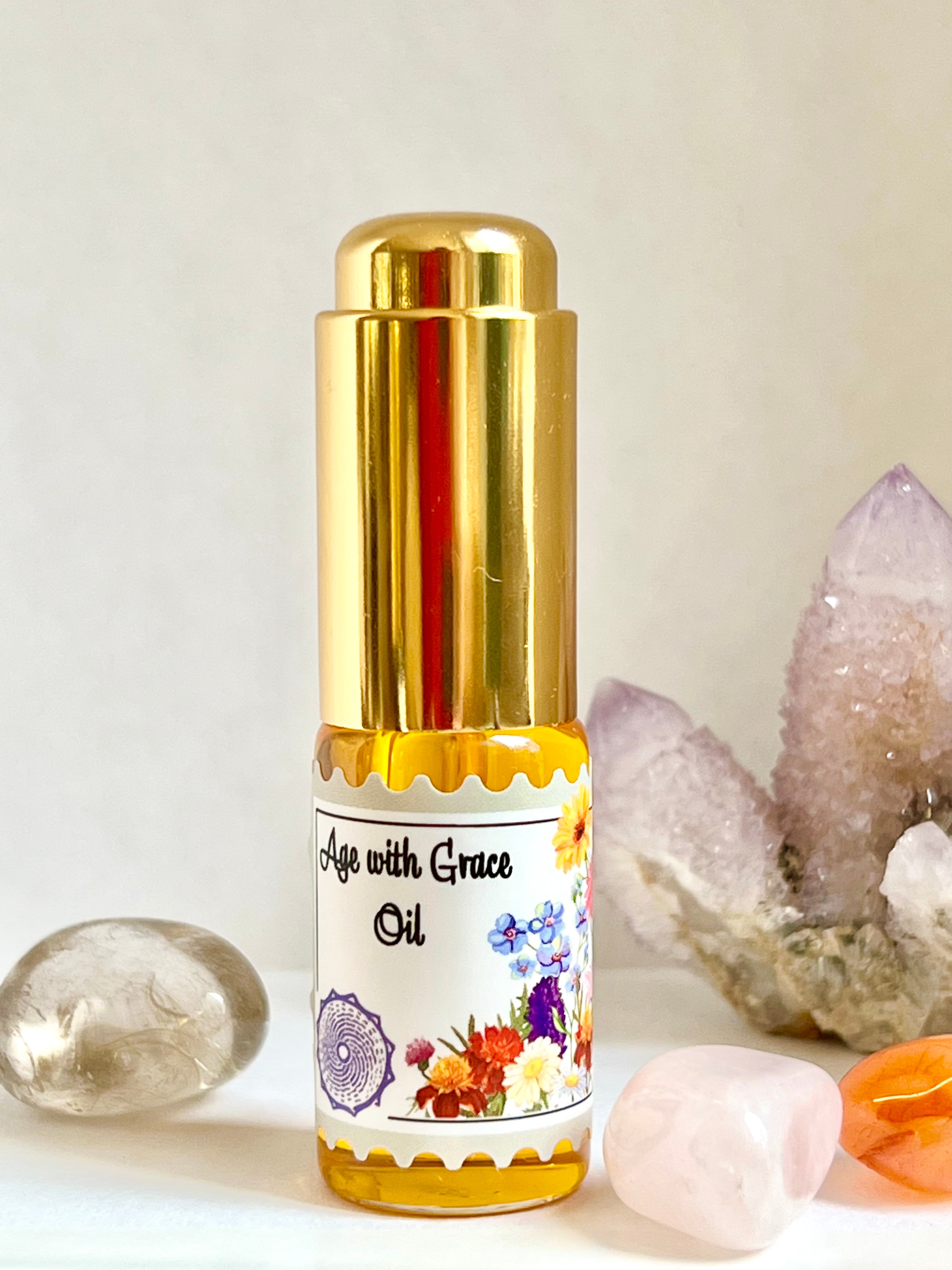 Age with Grace Oil (1/3 oz push pump) – 528Hz - Frequency of Love